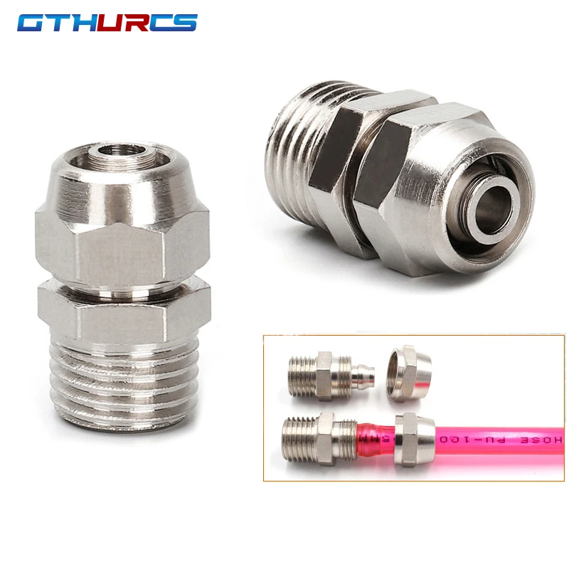 PC Pneumatic Fitting Air Fitting 4 M5 4 6 8 10 12 14 16mm Thread 1/8 3/ ...
