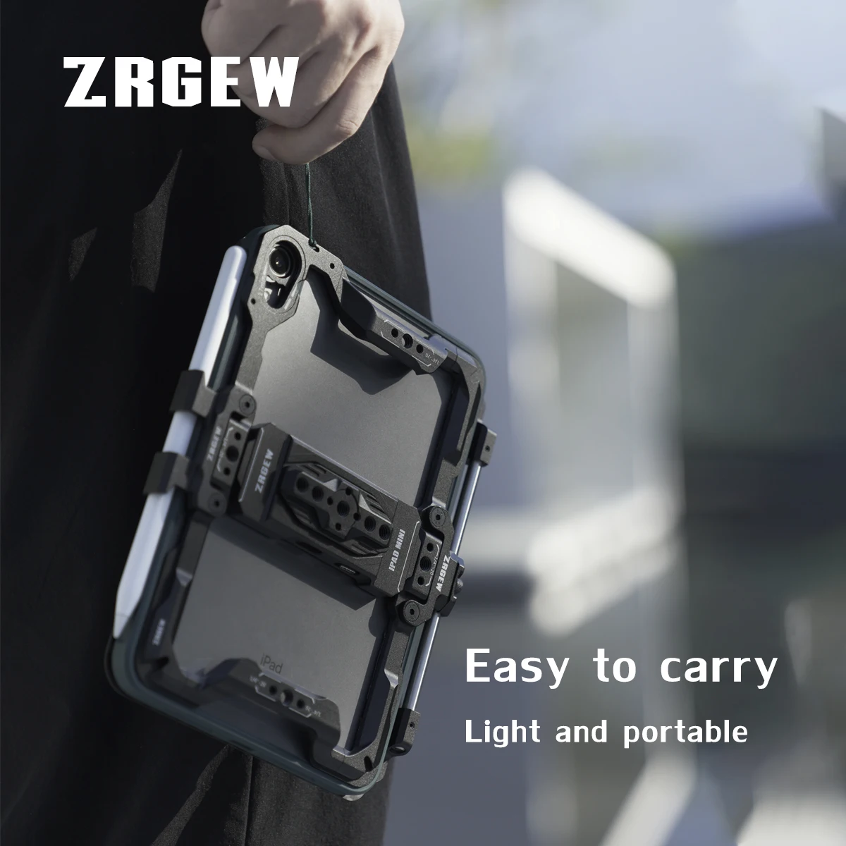ZRGEW-Cage-for-iPad-mini-Handle-Grip-Protection-Case-Extended-Battery ...