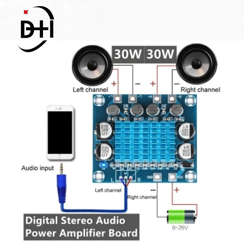 TPA3110 XH-A232 30W+30W 2.0 Channel Digital Stereo Audio Power ...