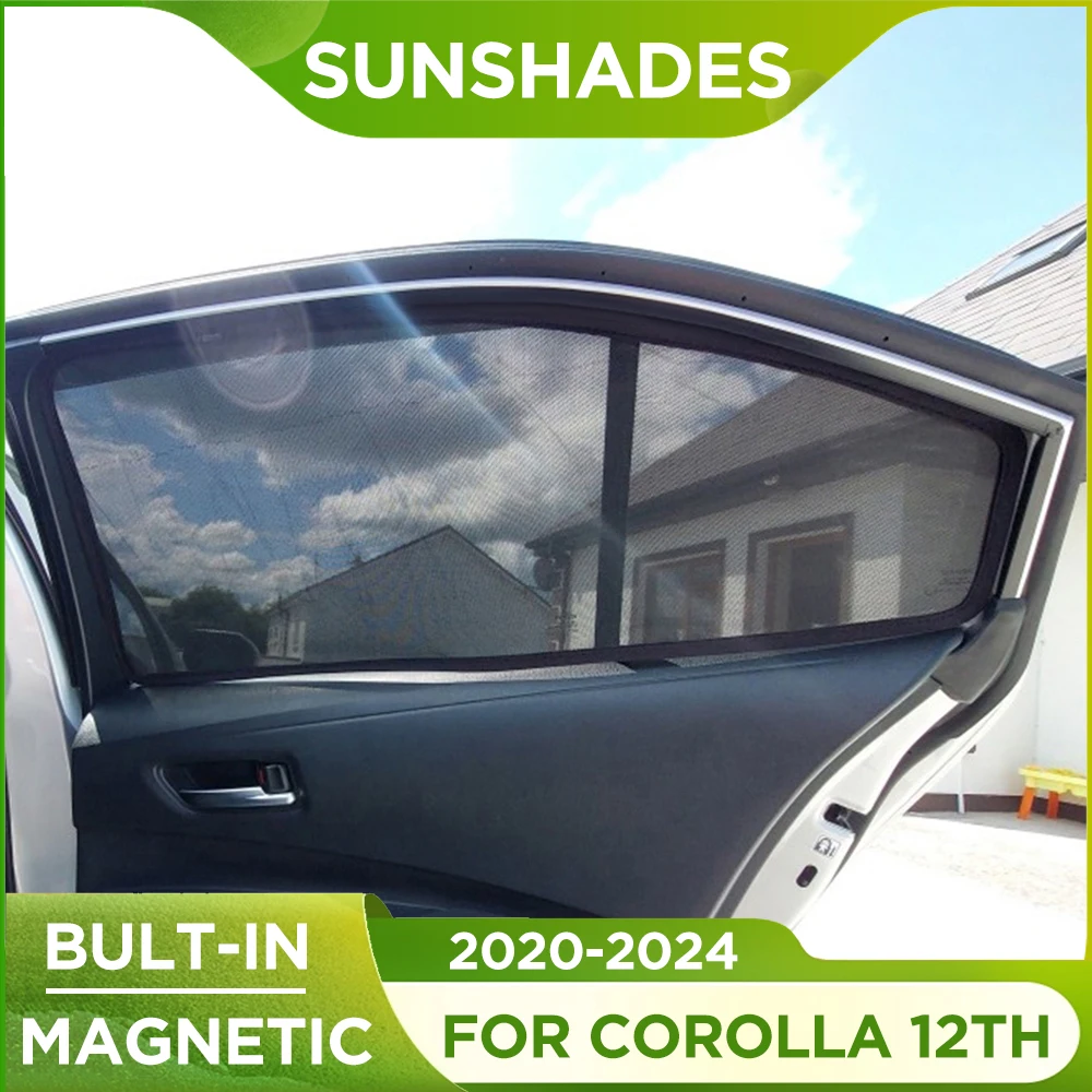 Magnetic-Car-Side-Window-Sunshades-For-Toyota-Corolla-2020-2024-Rear ...