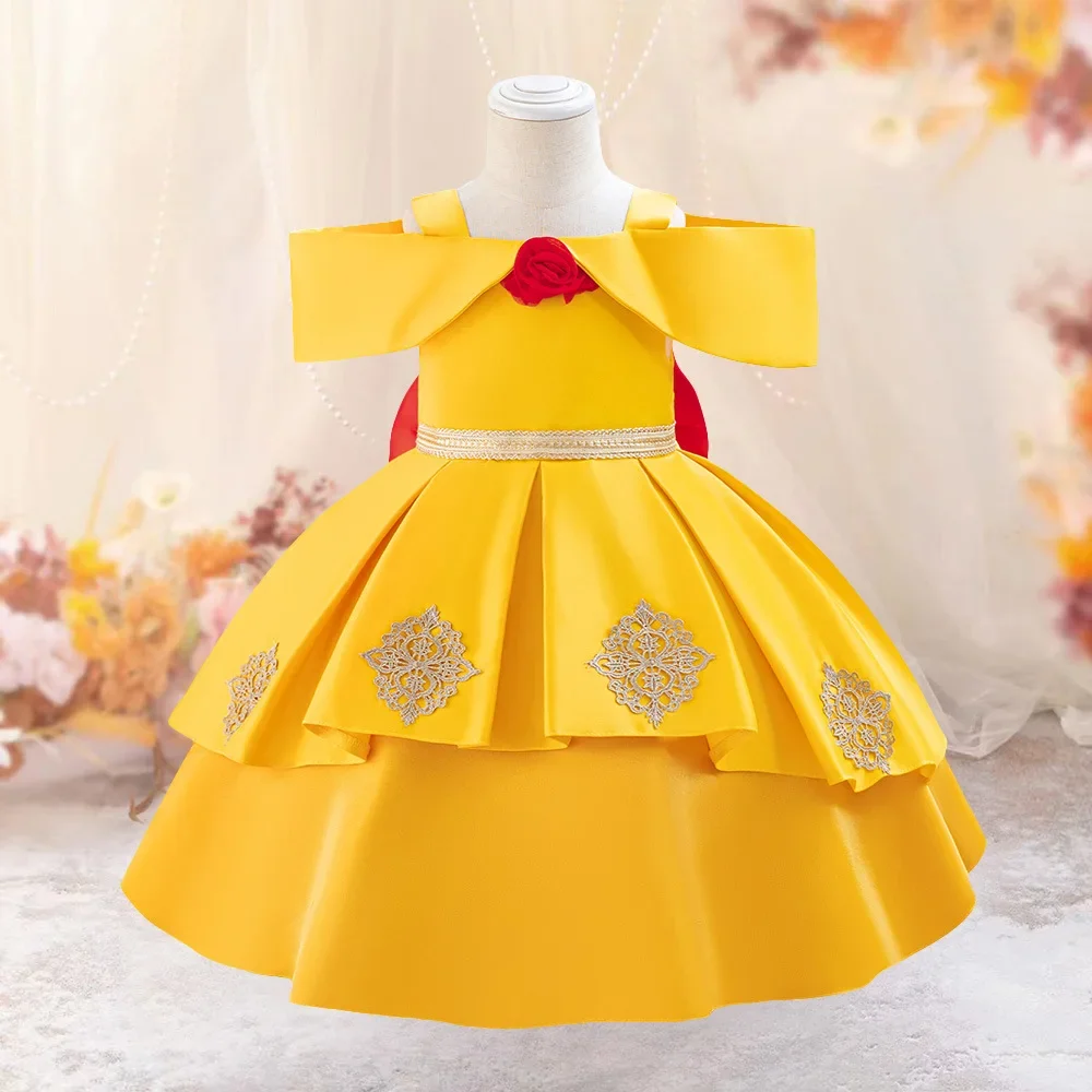 Toddler-Yellow-First-Birthday-Dress-For-Baby-Girl-Clothes-Flower ...