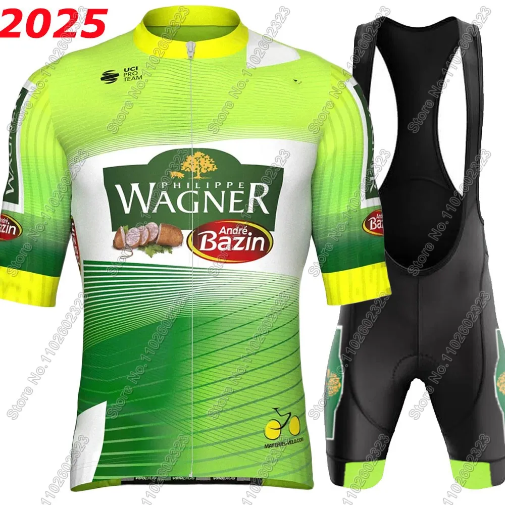Wagner-Bazin WB 2025 Cycling Jersey Set Mens Belgium Green Clothing ...