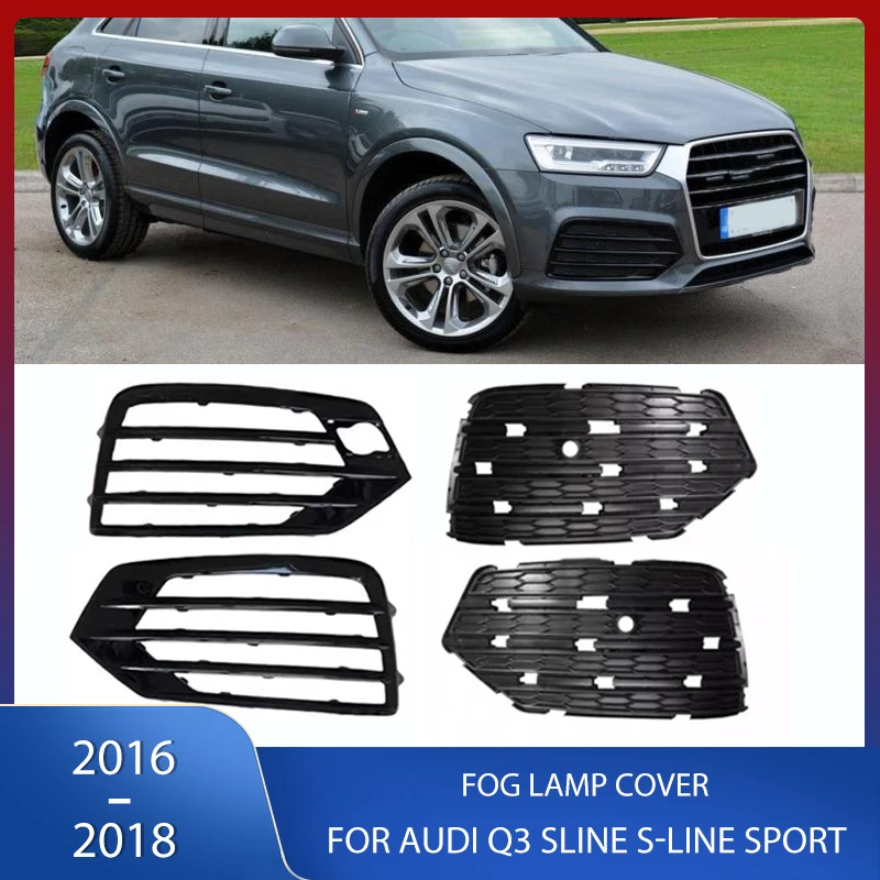 Front-Bumper-Fog-Light-Grille-Cover-Lid-Grill-Frame-Plate-For-Audi-Q3 ...