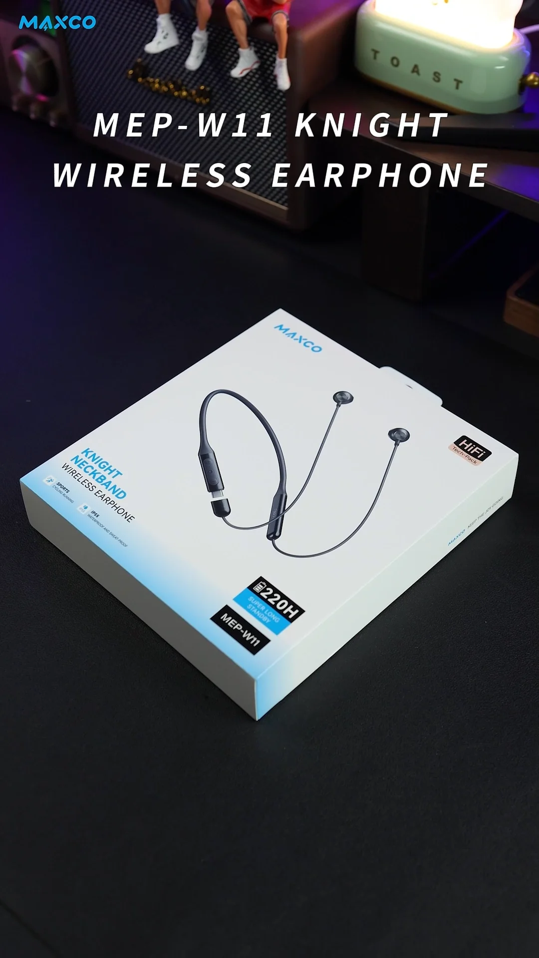 Maxco MEP-W11 Knight Wireless Neckband Black | Daraz.lk