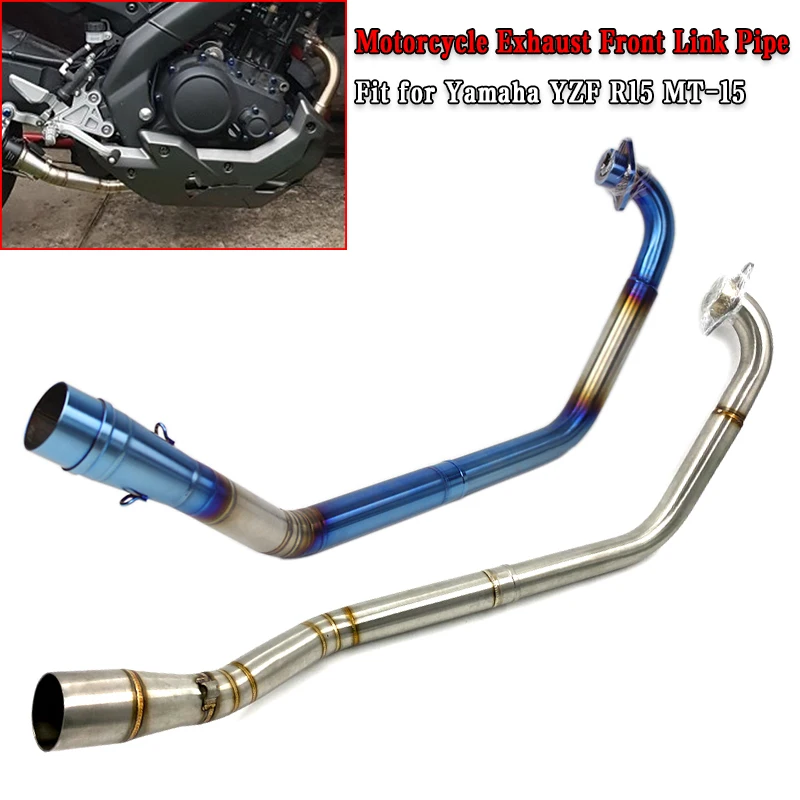 Motorcycle-Stainess-Steel-Exhaust-Muffler-Middle-Link-Pipe-Tube ...