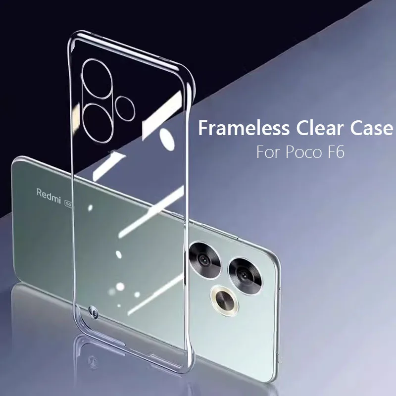 Funda-trasera-dura-transparente-delgada-sin-marco-para-Xiaomi-Poco-F6 ...