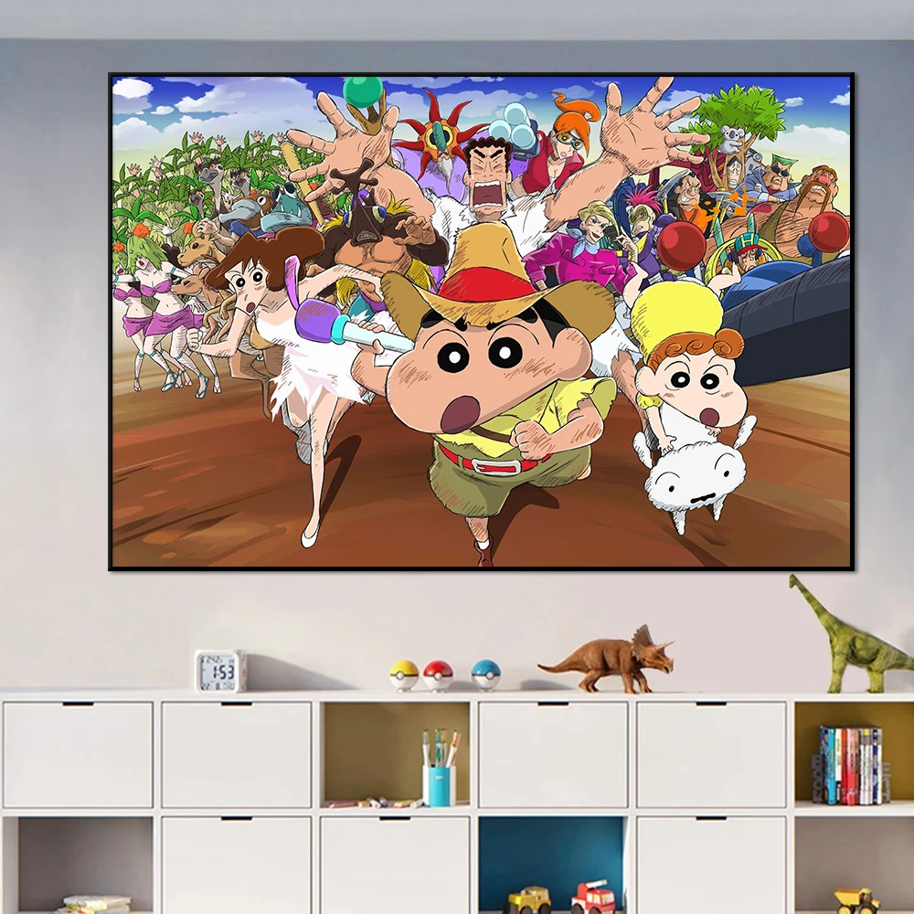 Miniso-Crayon-Shin-chan-Canvas-Painting-Prints-Cartoon-Wall-Art-Anime ...