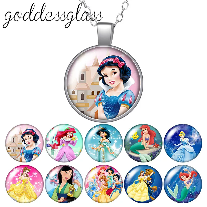 Disney-Princesses-Snow-white-Belle-Elsa-Ariel-Cinderella-Round-Photo ...