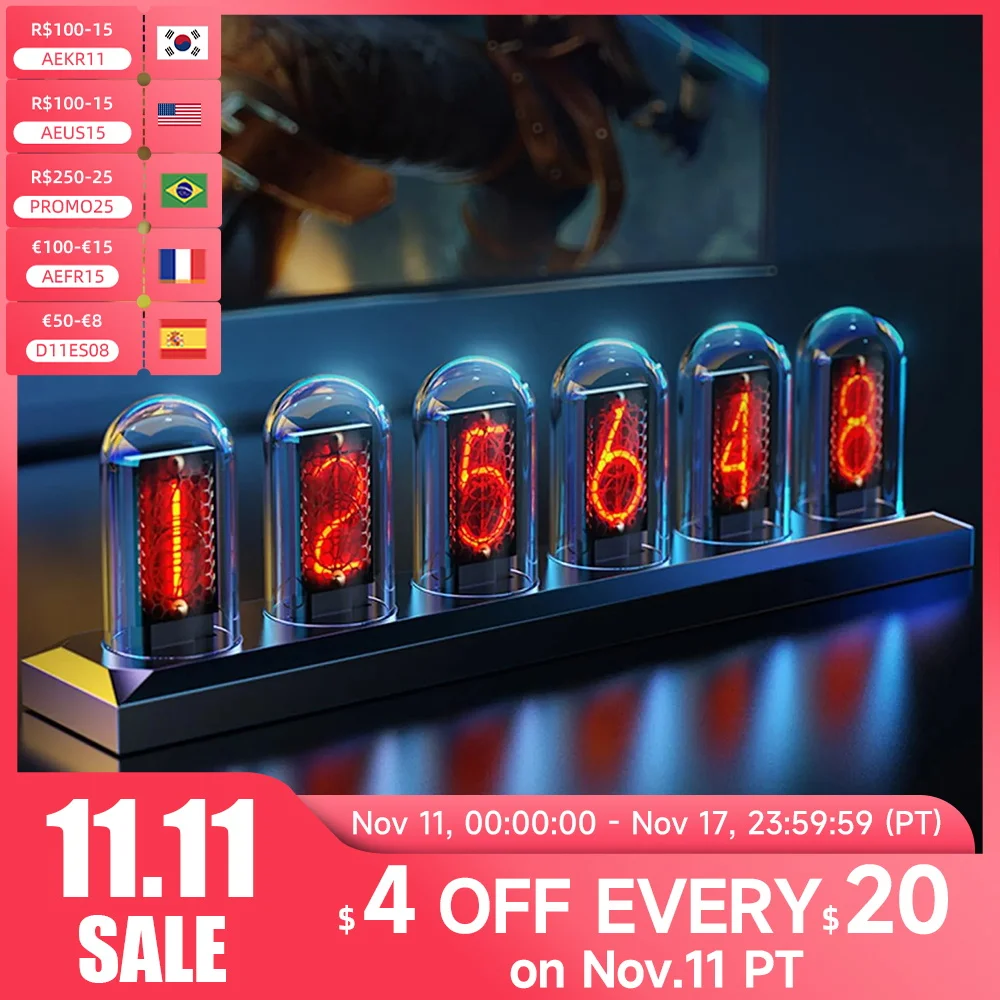 Nixie-Tube-Clock-IPS-Retro-Glows-Analog-Clock-DIY-IPS-Color-Screen ...