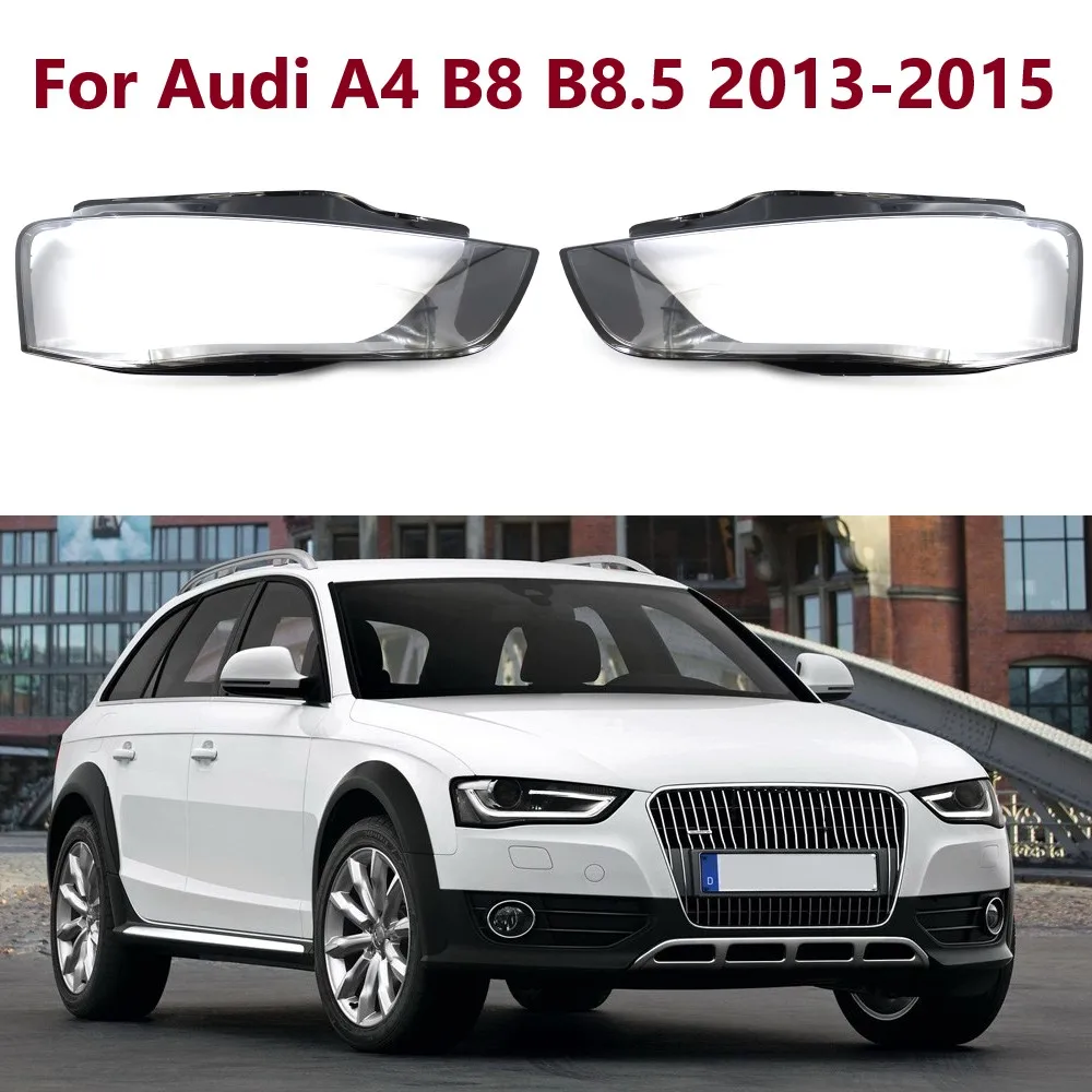 Left Right Clear Car Headlight Light Lens Covers For Audi A4 B8 B8.5 ...