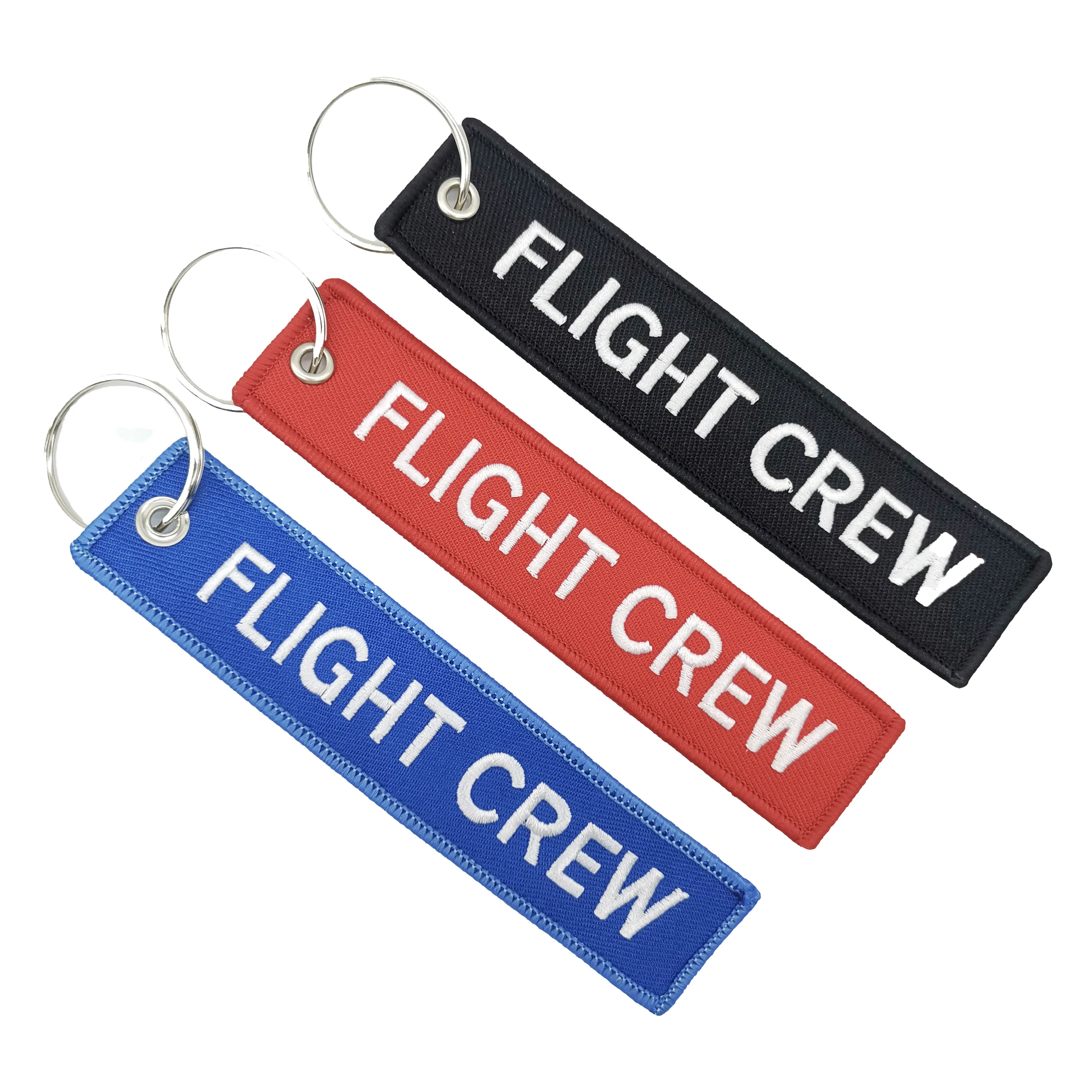 3PC-Flight-Crew-Double-Sided-Embroidery-Keychain-Fashion-Trinkers ...
