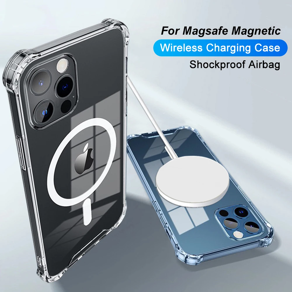 Original-Clear-Magnetic-Phone-Case-For-Magsafe-Apple-iPhone-14-13-12-11 ...