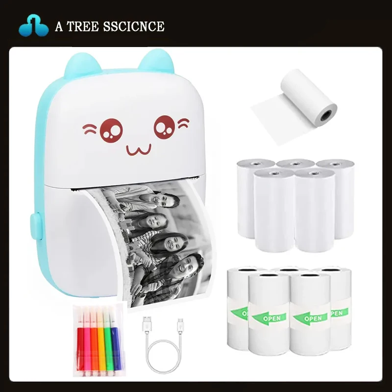 Mini-Portable-Thermal-Printer-CAT-Print-Paper-Photo-Pocket-Thermal ...