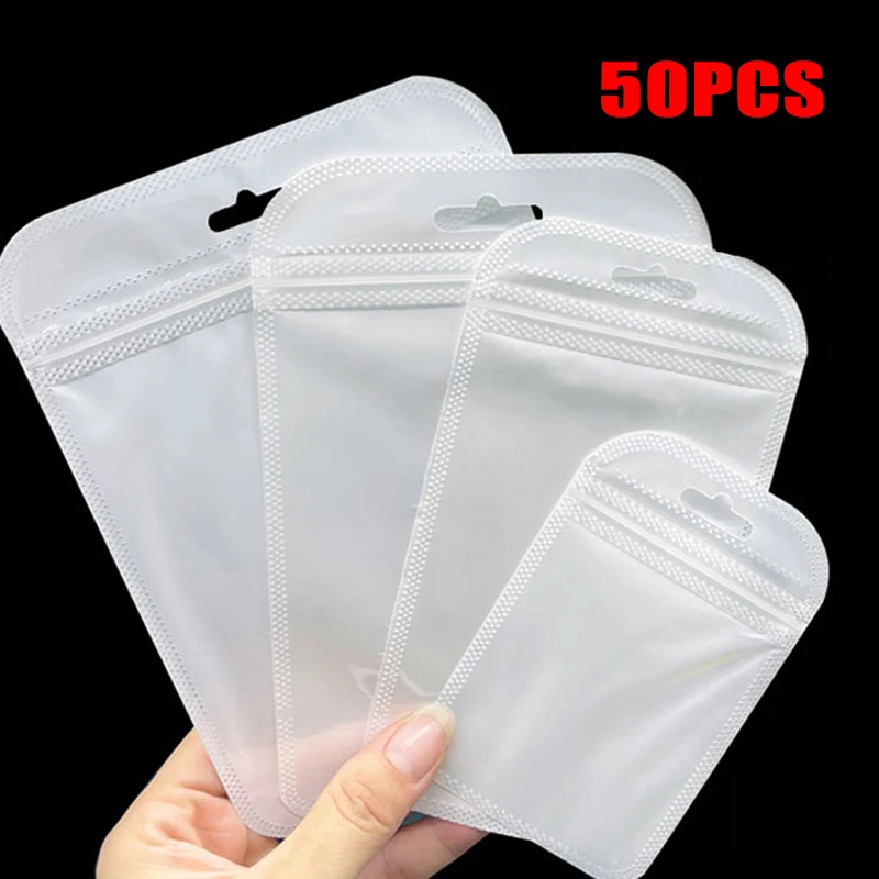 50pcs-Transparent-Plastic-Bags-Resealable-Pouch-Jewelry-Packaging ...