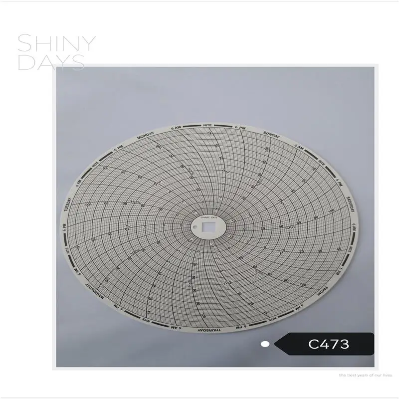 DICKSON chart recorder TH8P0 8inch chart paper C473 -20 to 50 C, 0 to ...