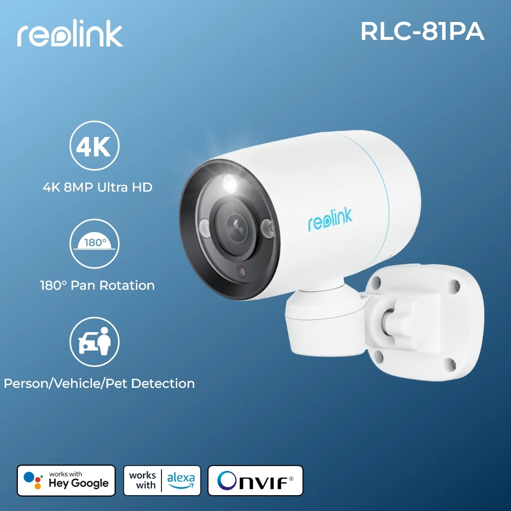 Reolink-4K-PoE-Security-Camera-8MP-180-Degree-Pan-Bullet-Auto-Tracking ...