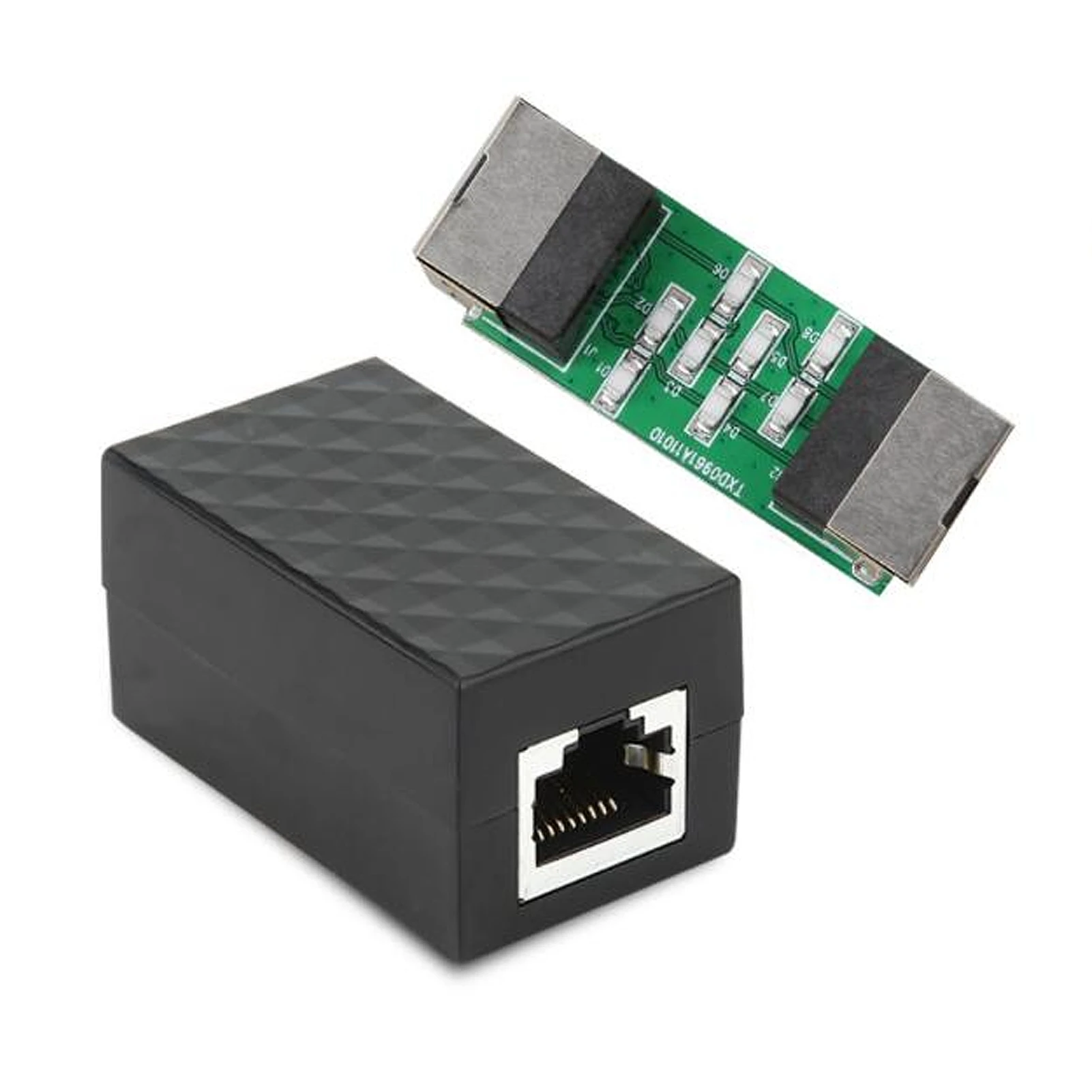 Ethernet-Surge-Protector-RJ45-Female-POE-Gigabit-LAN-CAT5-CAT6-Plug-and ...