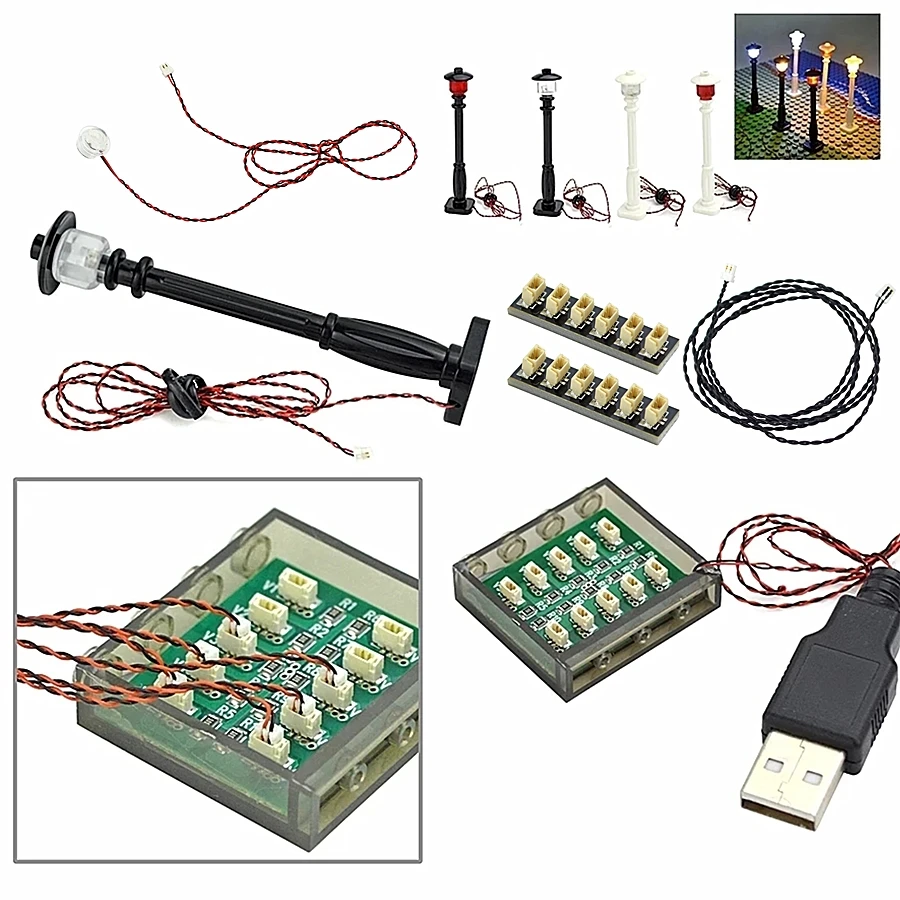 1Pcs City LED Light Building Blocks Flash Light Stripline Lamp DIY ...