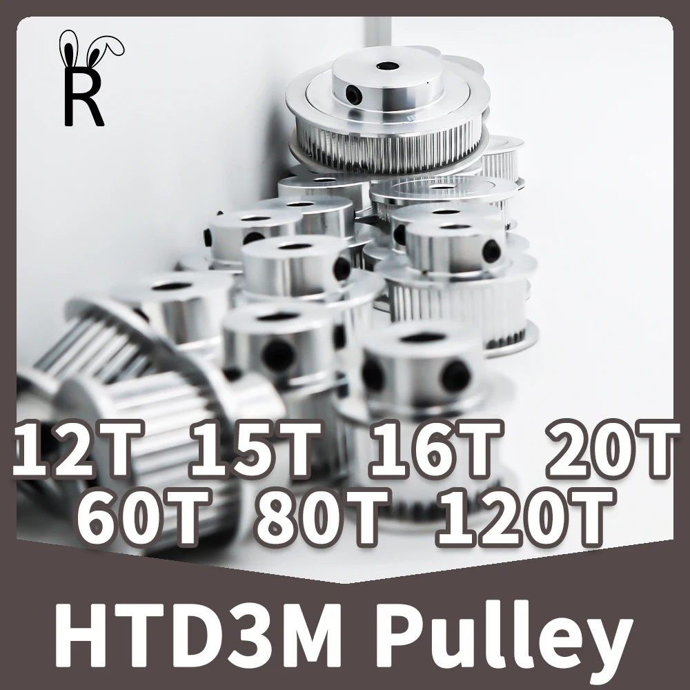 Timing-Pulley-HTD-3M-12Teeth-15T-16Teeth-20T-60Teeth-80T-120Teeth-Belt ...