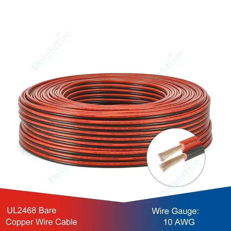 UL2468-2-Pin-Electrical-Wire-10AWG-6mm2-PVC-Insulated-Bare-Copper-Power ...