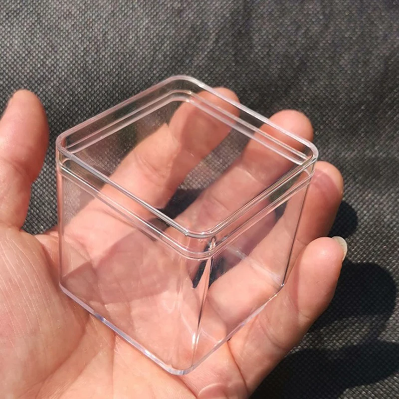 1Pc-Transparent-Acrylic-Boxes-With-Cover-Plastic-Organizer-Small-Gift ...