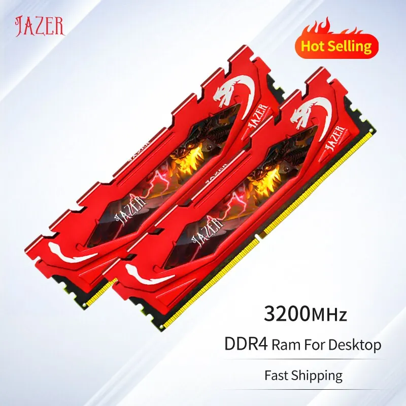 JAZER Desktop Memory DDR4 16GB 8GB 3200MHz New Dimm Memoria Rams PC4 ...