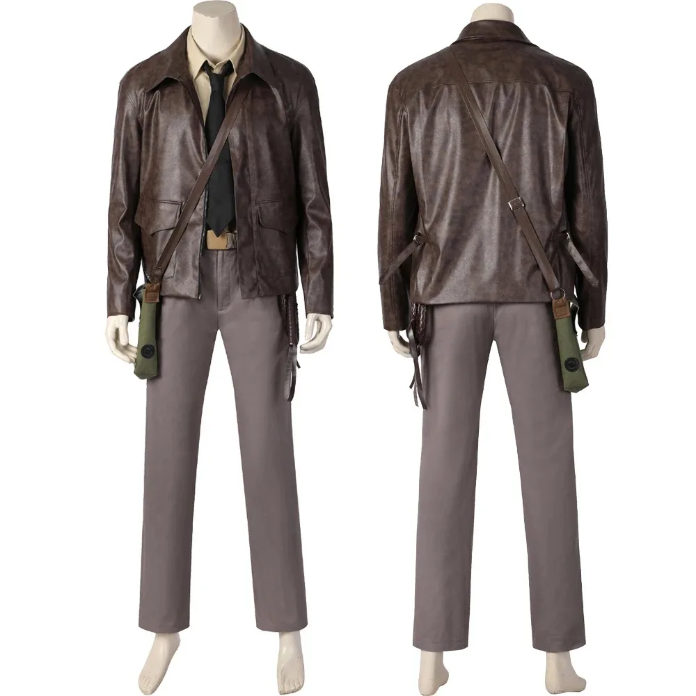 Brown-Leather-Indiana-Jones-Cosplay-Costume-Man-Jacket-Shirt-Pants ...