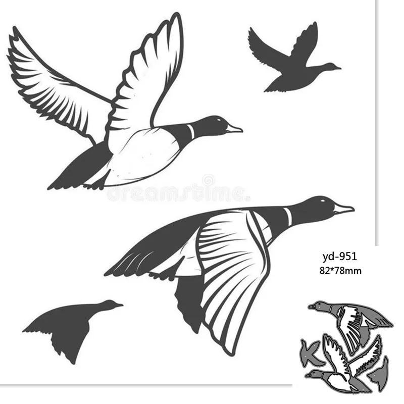 Flying Duck Stencil