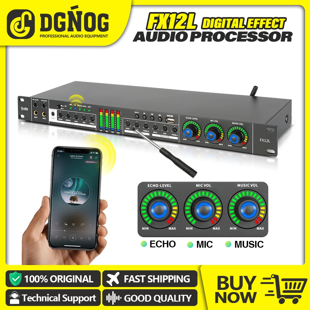 DGNOG-Karaoke-Processor-Digital-Audio-Effects-Processor-Bluetooth ...