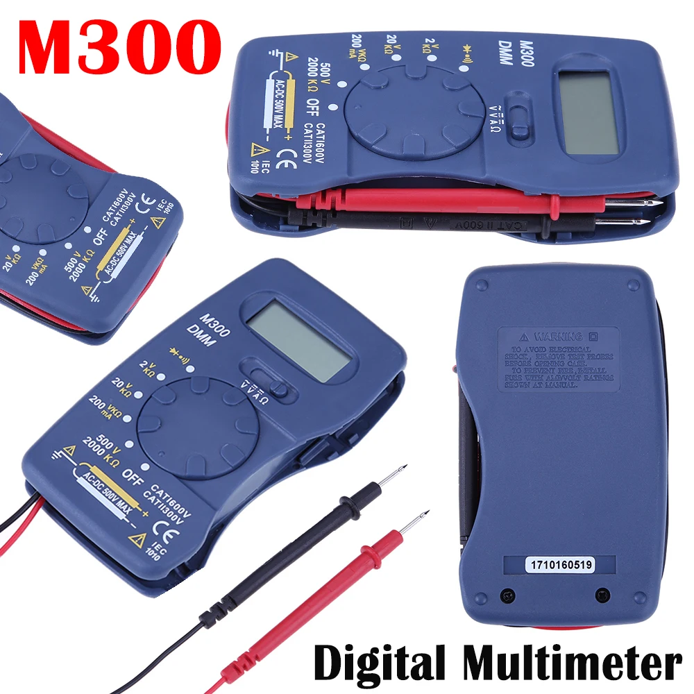Digital-Multimeter-M300-Ultra-thin-Mini-Pocket-Integrated-Multimetro-Smart-AC-DC-Auto-Voltmeter ...