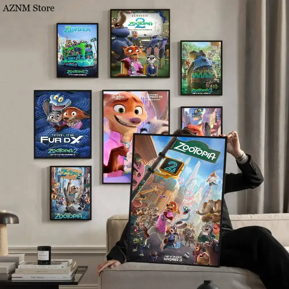Cartoon Z-Zootopia 2 Classic Movie Posters HD Quality Poster Wall Art ...