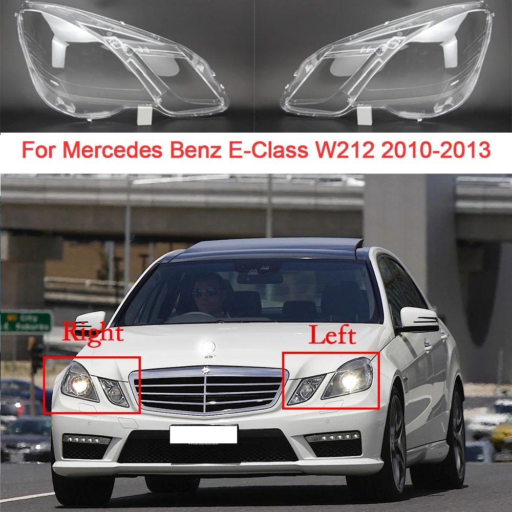 Car Headlight Glass For Mercedes Benz E Series W212 2010 2011 2012 2013 Car Parts Transparent ...