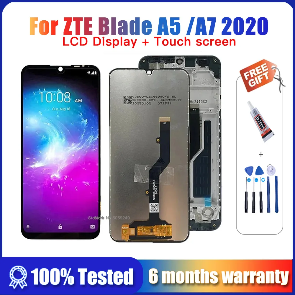 6.09" Original For ZTE Blade A5 2020 LCD Display and Touch Screen ...