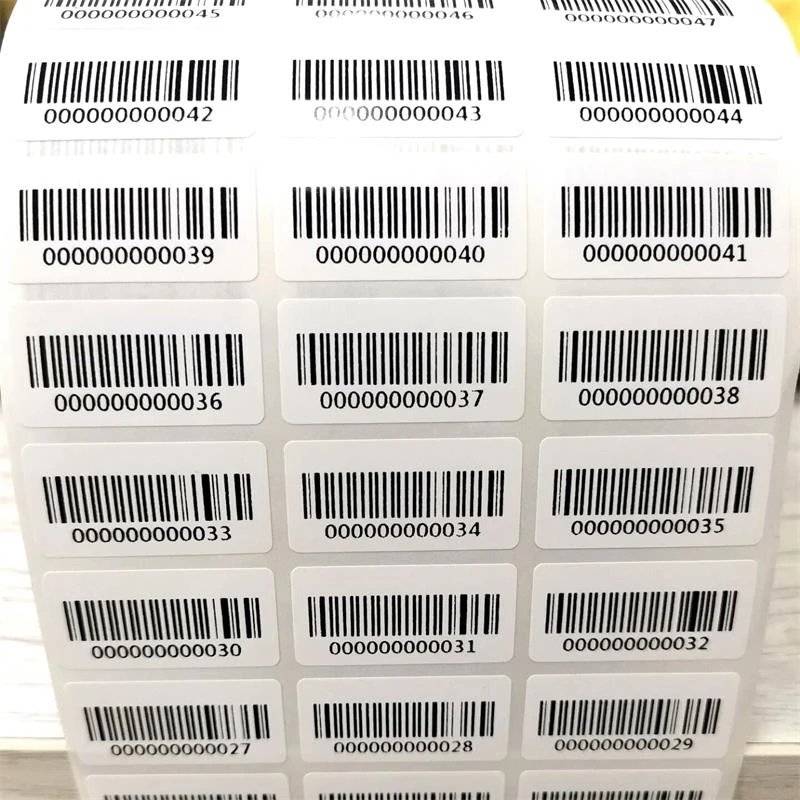 1000pcs Bar Code Adhesive Running Number Pipeline Numbers Barcode ...