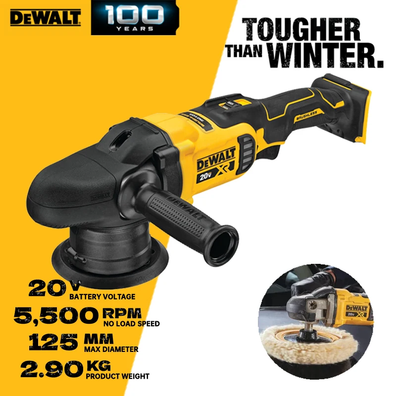 DEWALT-DCM848-Cordless-Variable-Speed-Random-Orbit-Polisher-Brushless ...