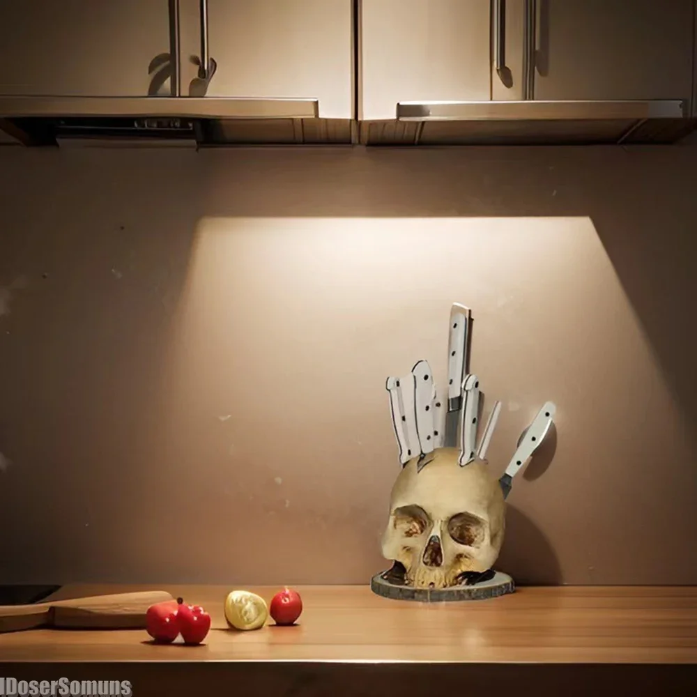 Creative-Horror-Head-Knives-Holders-Counter-Top-Skull-Knives-Block-for ...