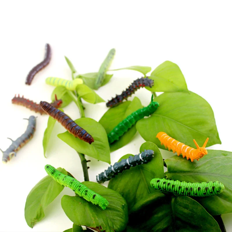 Accesorios-de-truco-de-juguete-de-simulaci-n-oruga-gusano-verde-reptil ...