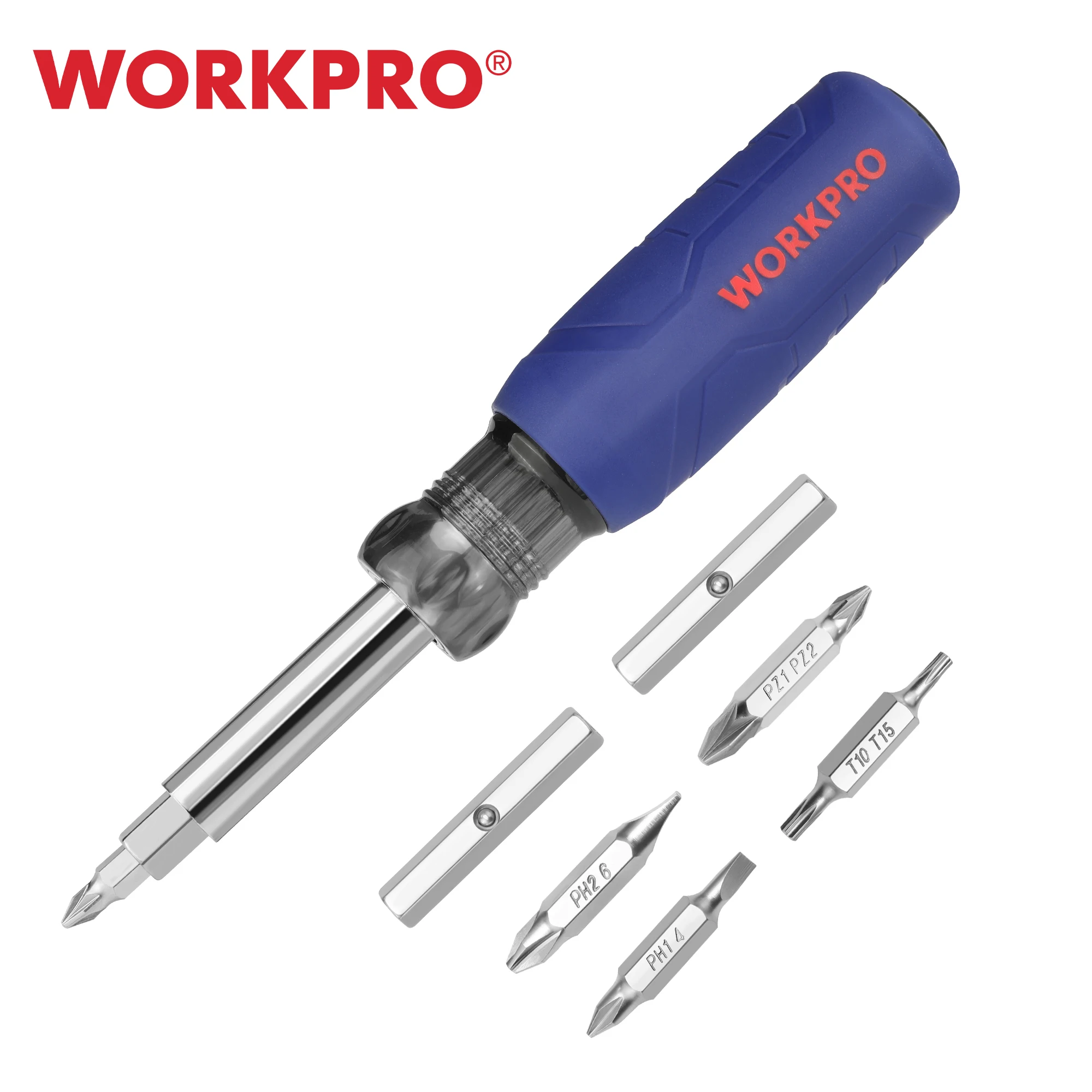 WORKPRO 11 in 1 Multi-Bit Screwdriver Set Portable Multi-purpose ...