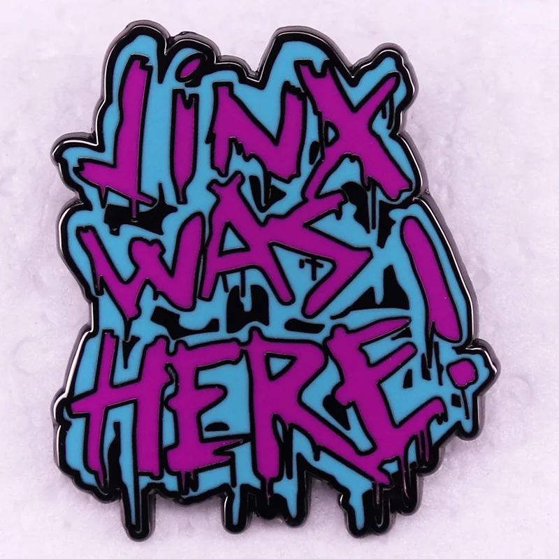 Jinx Was Here Badge Pastel Hard Enamel Pin League of Legends Game ...
