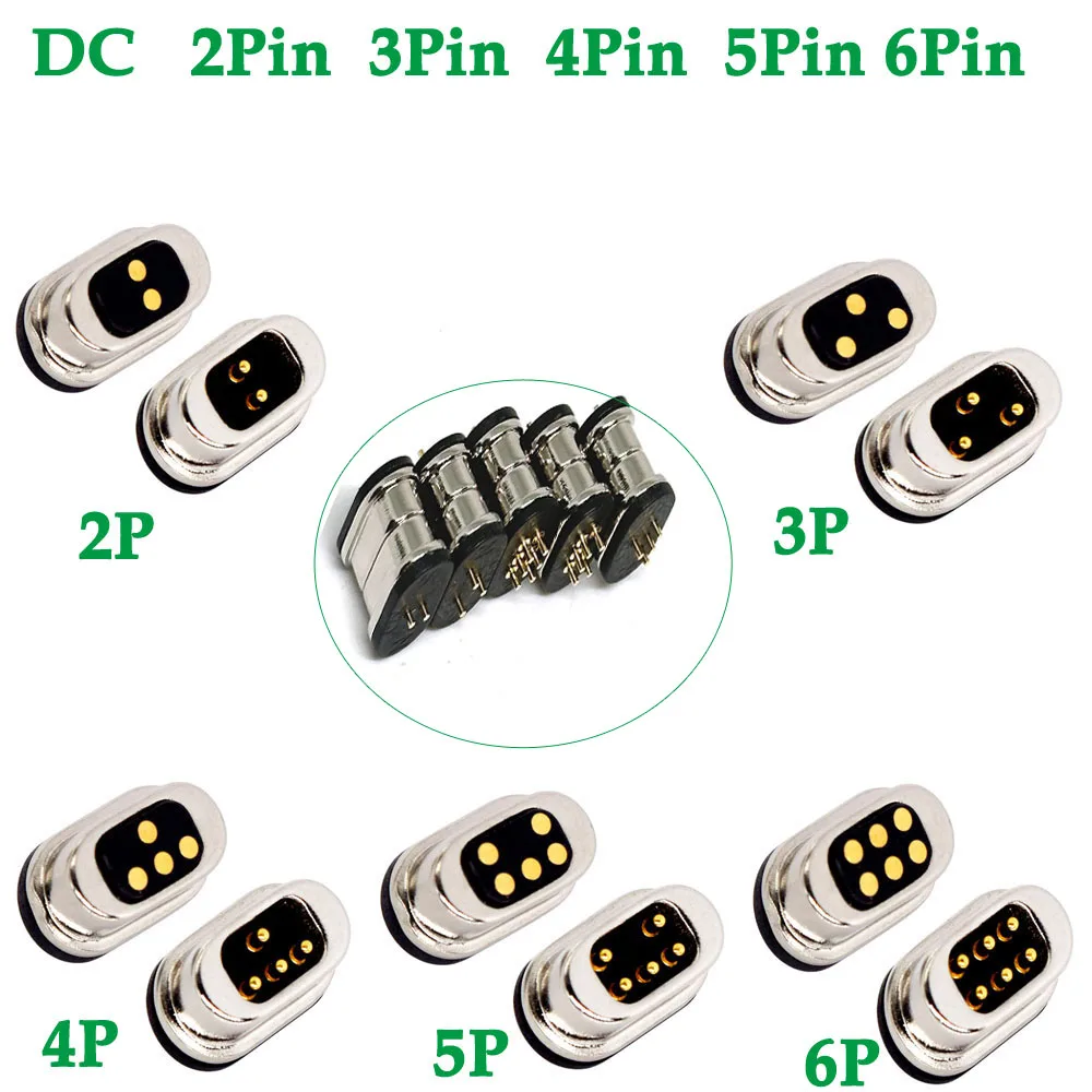 2Pin-3Pin-4Pin-5Pin-6Pin-spacing-2-54mm-DC-Magnetic-Pogo-Pin-Connector ...