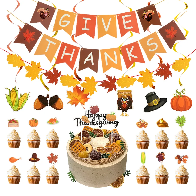 Thanksgiving Cupcake Toppers Printable