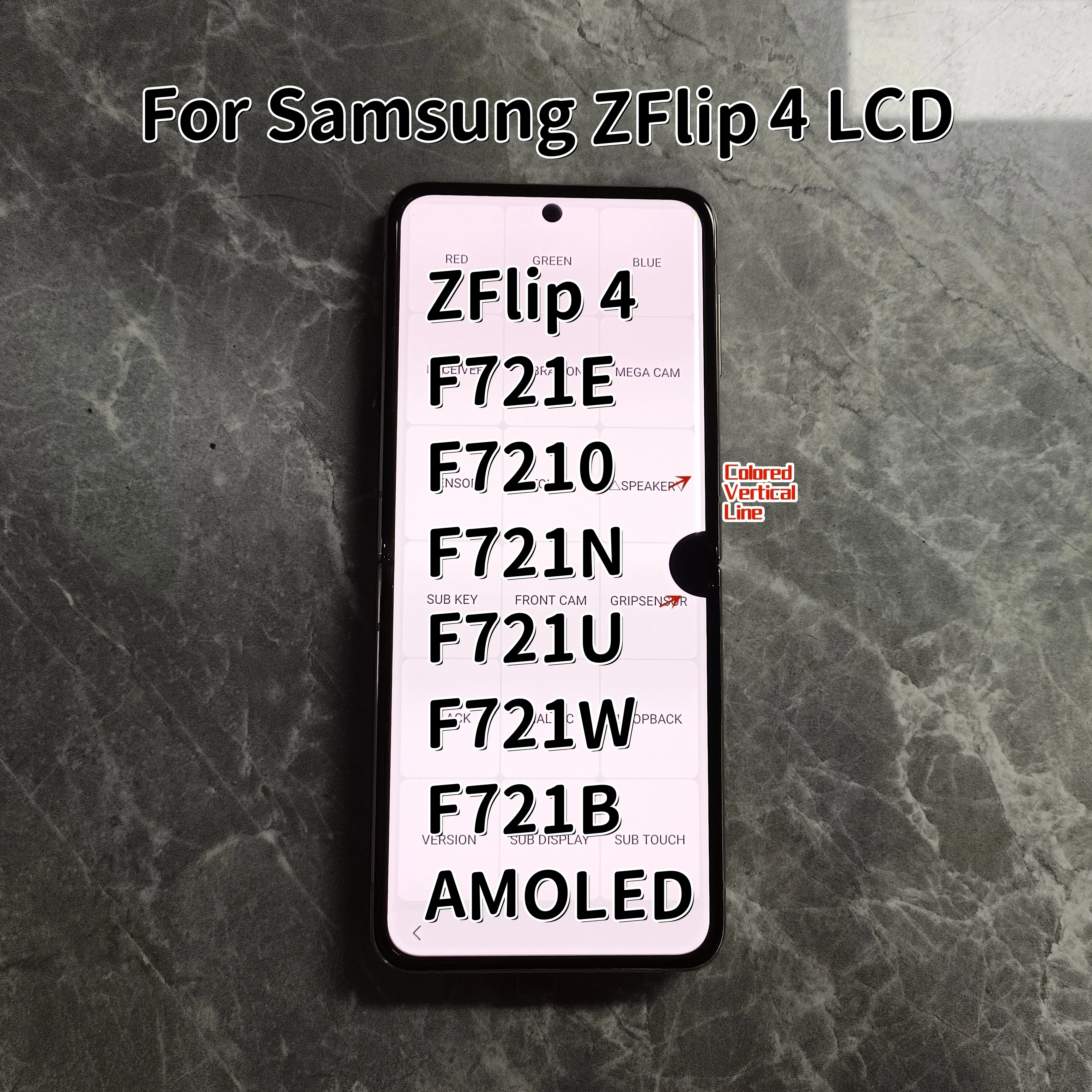 100% testing super AMOLED Z Flip 4 For Samsung SM-F7210 F721 LCD ...