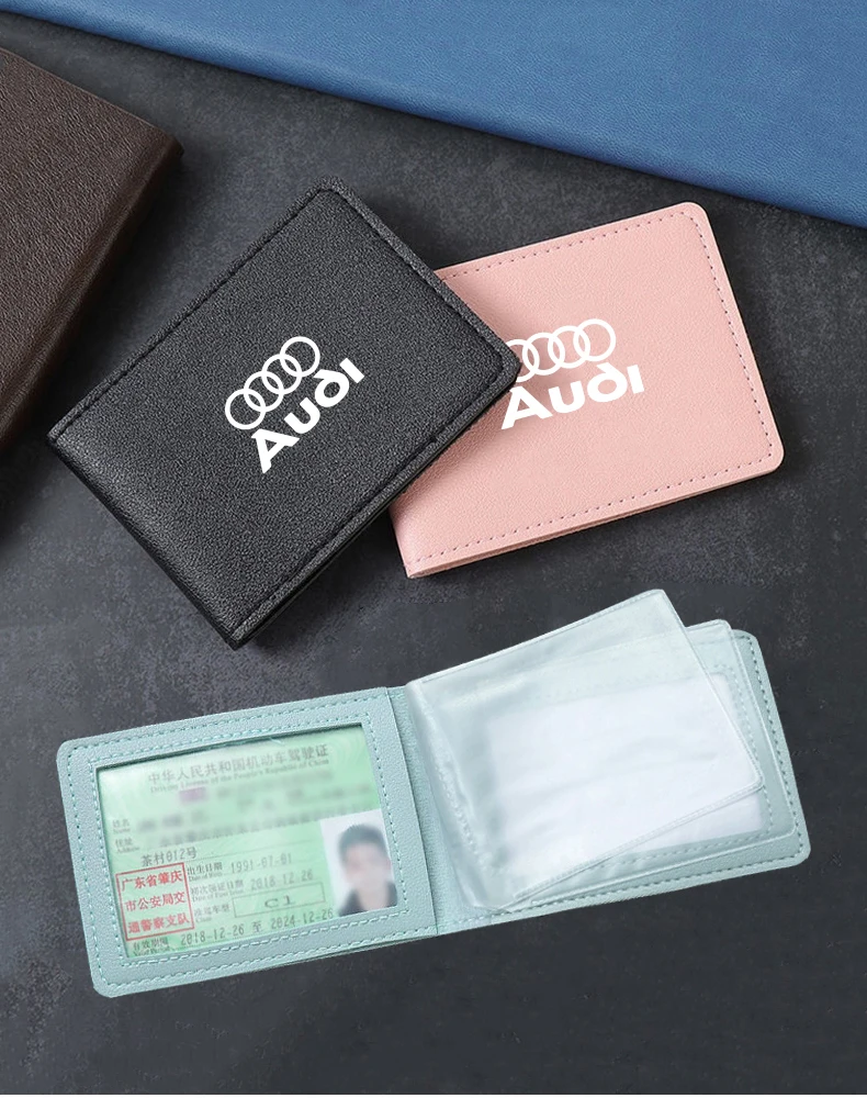 Car-Driver-License-Wallet-ID-Credit-Card-Holder-For-Audi-Quattro-A3-A4 ...
