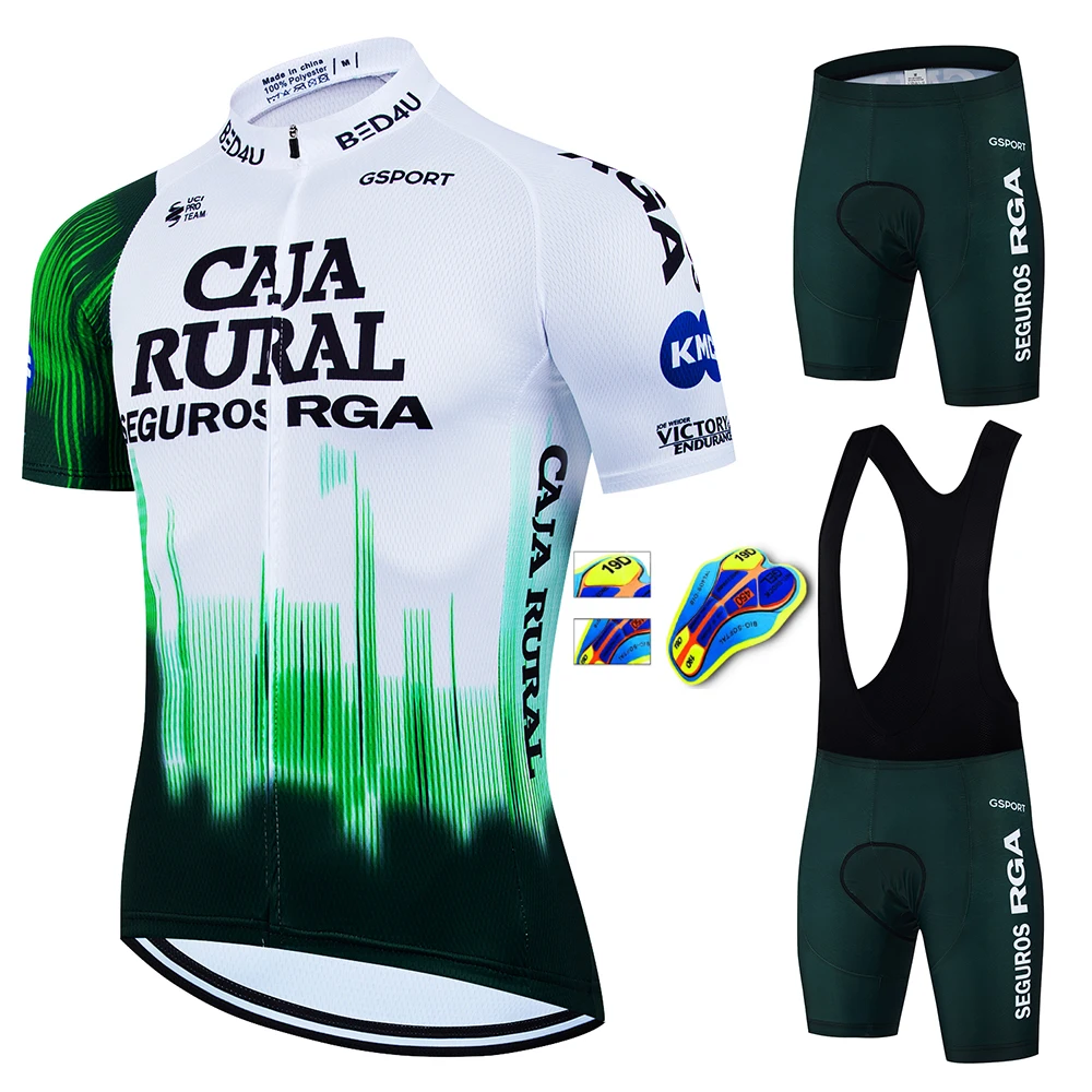CAJA RURAL Summer Men\'s Cycling Jersey Man Bicycle Accessories Men's ...