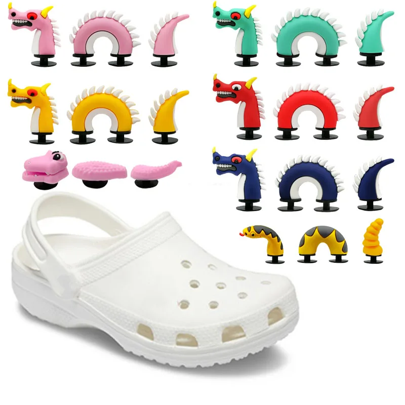 1set-3D-Shoe-Charms-Dragon-Snake-Shoe-Decorations-Croc-Accessories ...