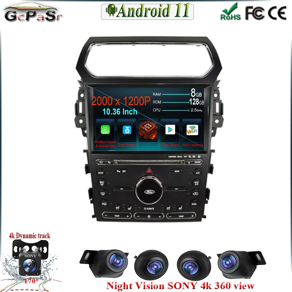 Android 11 Car Stereo Multimedia Player for Ford Explorer Smart 2011 ...