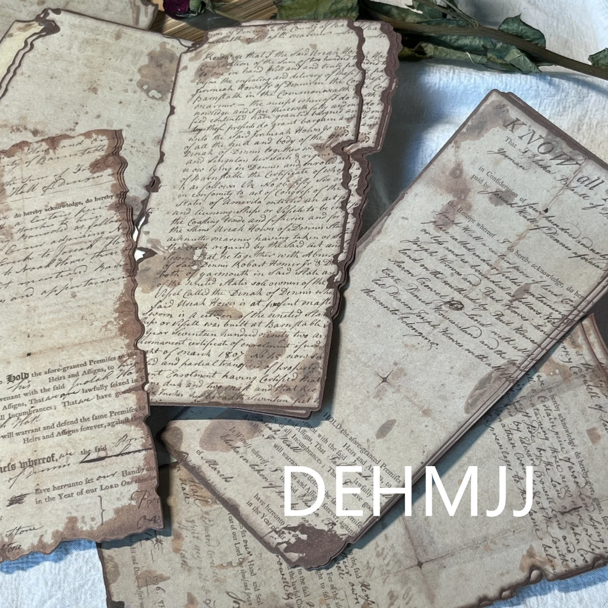 Vintage-Old-Manuscript-Burn-Edge-Scrapbooking-Material-Paper-Aesthetic ...