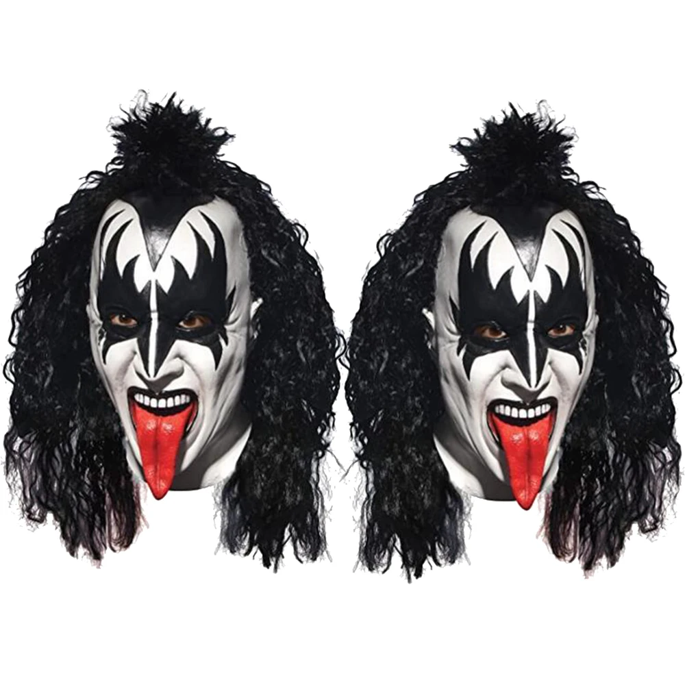 CGMGTSN-The-Demon-Cosplay-Masks-Kiss-Gene-Simmons-Helmet-Latex-Mascaras ...