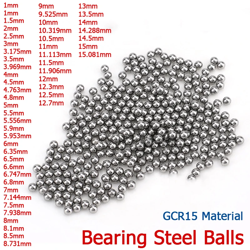 10-500pcs-1mm-15-081mm-Bearing-Steel-Balls-Solid-High-Precision-GCR15 ...