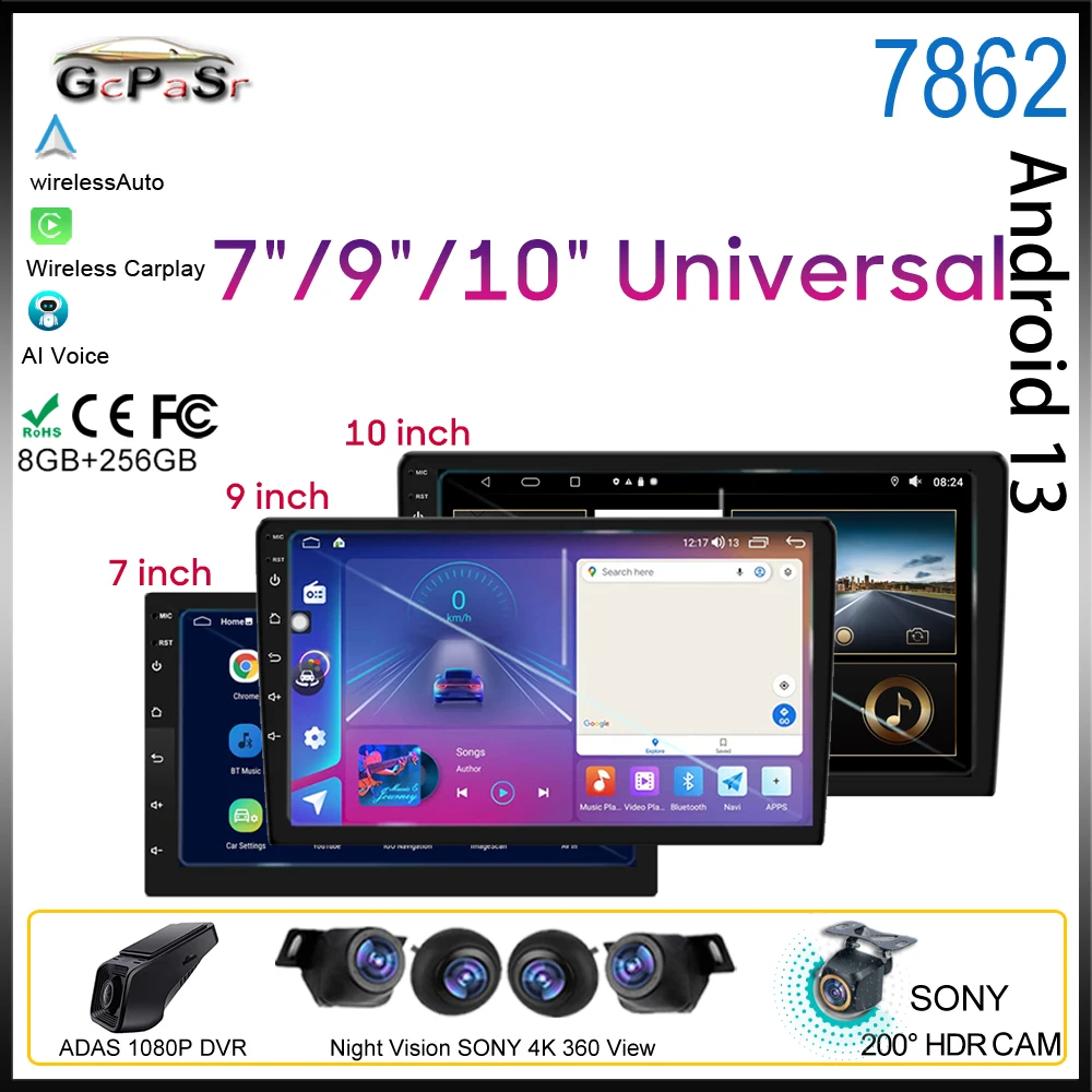 Android-13-7-9-10-Universal-360-Cameras-Car-Radio-Auto-radio-WIFI-GPS ...